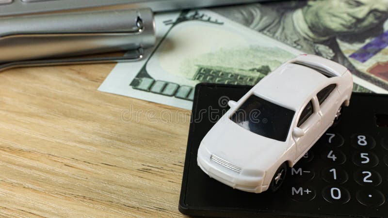 White Toy Car on Work Station Table in Office Stock Image - Image of ...
