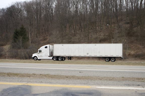 White Tractor Trailer stock photo. Image of haul, bumper - 656312