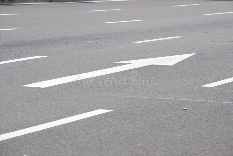 White traffic mark stock image. Image of arrow, black - 13707839