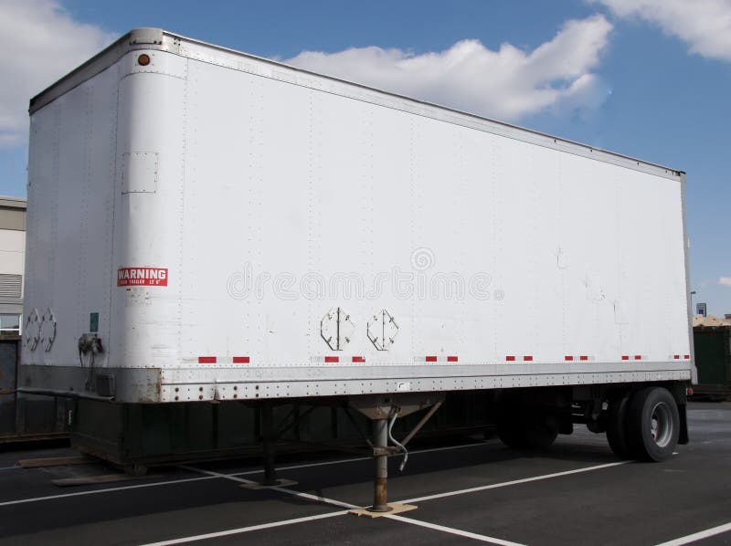 White Trailer stock photo. Image of deliver, clean, blank - 656286