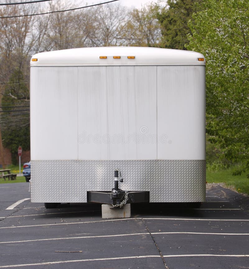 White Trailer stock photo. Image of moving, carrier, deliver - 708382