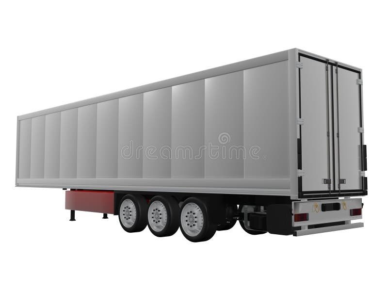 White trailer stock illustration. Illustration of cargo - 50384549