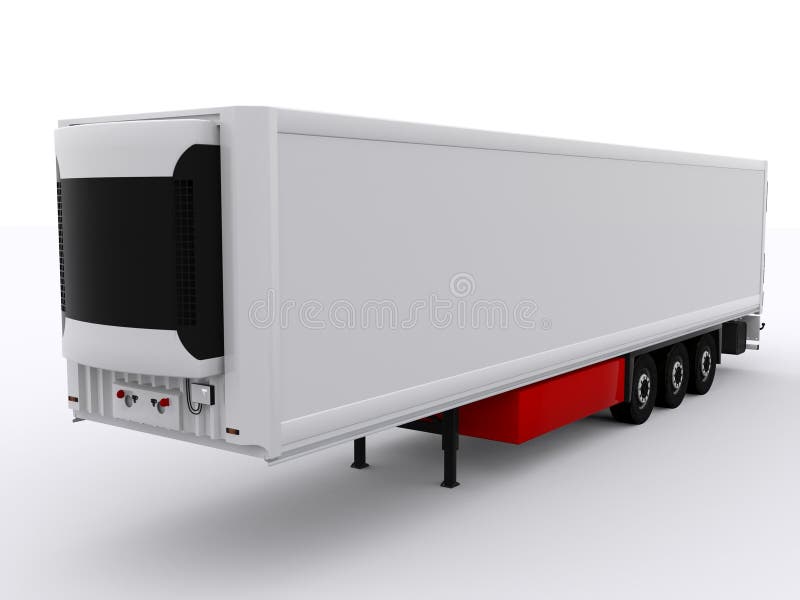 White trailer stock illustration. Illustration of cargo - 50384549