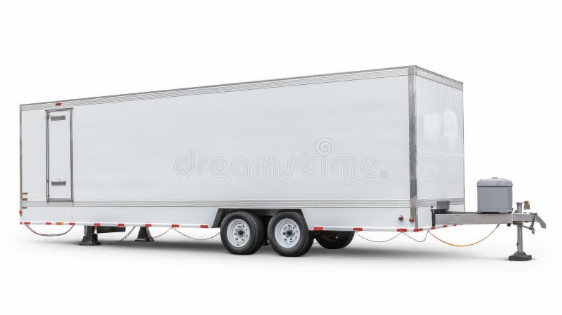 Innovative Techniques: Empty Trailer Isolated on White Background in ...
