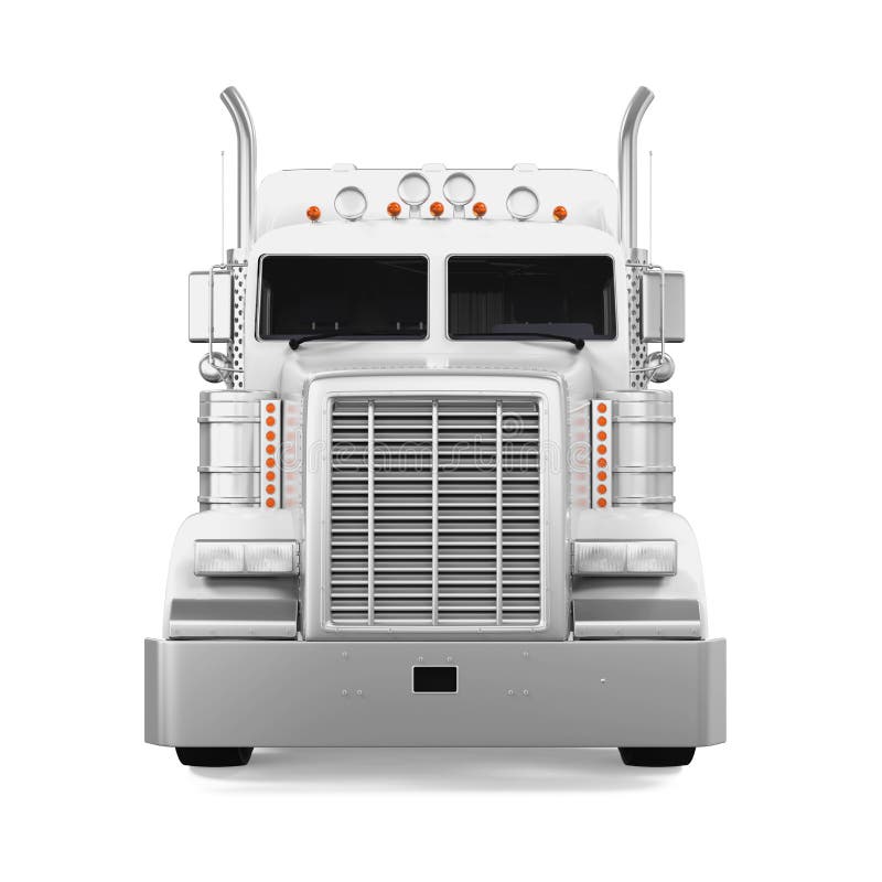 White Trailer Truck stock illustration. Illustration of load - 74298174