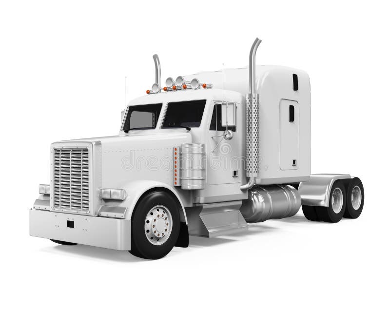 White Trailer Truck stock illustration. Illustration of business - 74298361