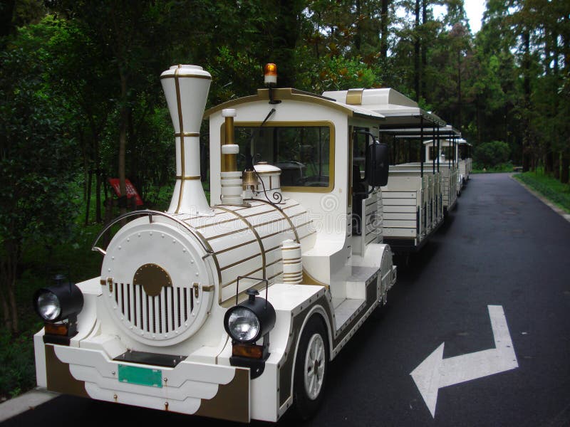 White Train stock image. Image of mini, trees, ride, white - 12711445