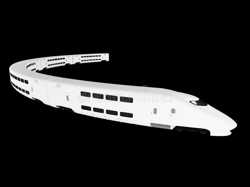 White train isolated view stock illustration. Illustration of cargo ...