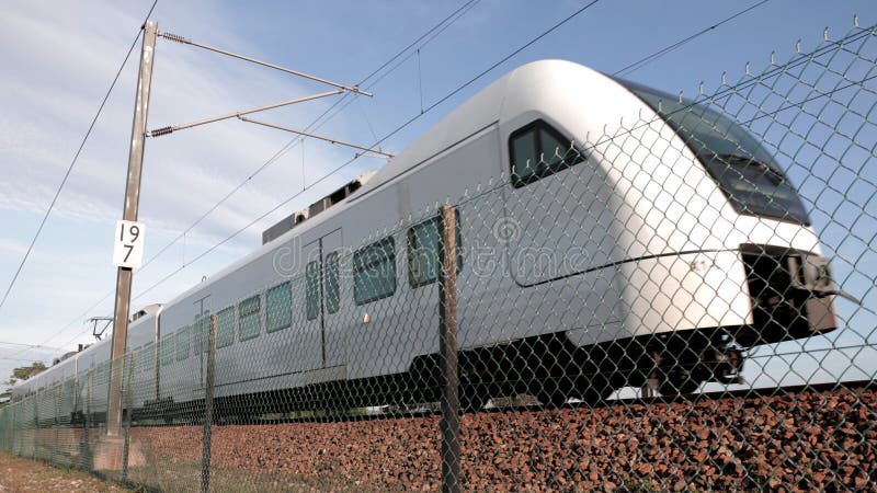 White train stock image. Image of gate, journey, commercial - 75269515