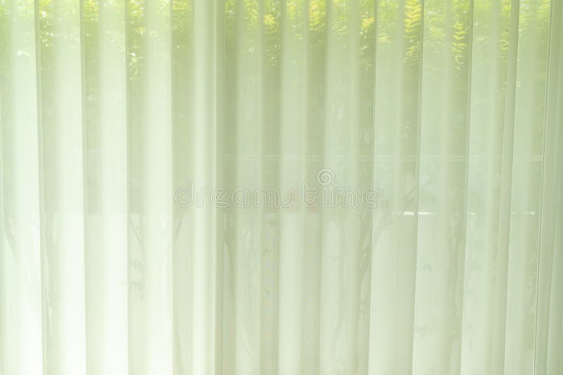 White Translucent Curtain or Light Filtering Curtain Stock Photo ...