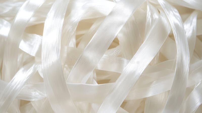 White Translucent Ribbons Interweave Creating Abstract Texture Stock ...