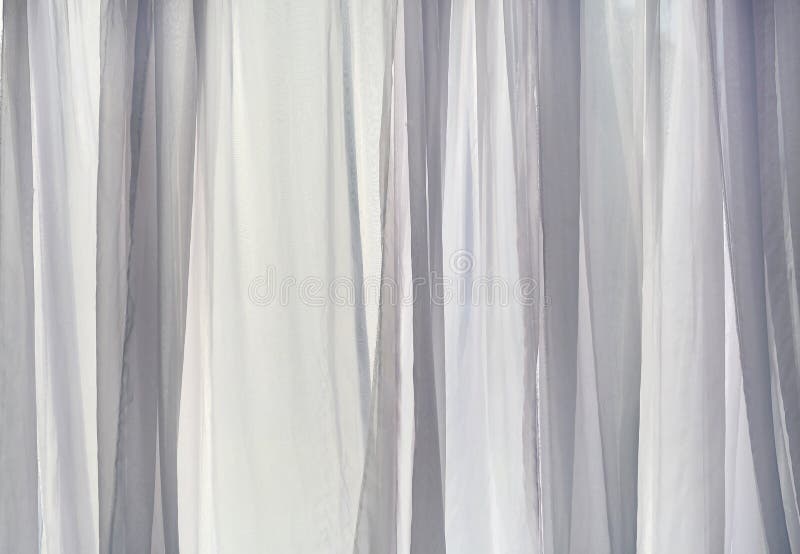 White Transparent Curtain Fabric Stock Image - Image of house, design ...