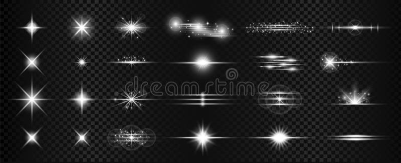 White Transparent Light Streak Lens Flare Effect Stock Vector ...