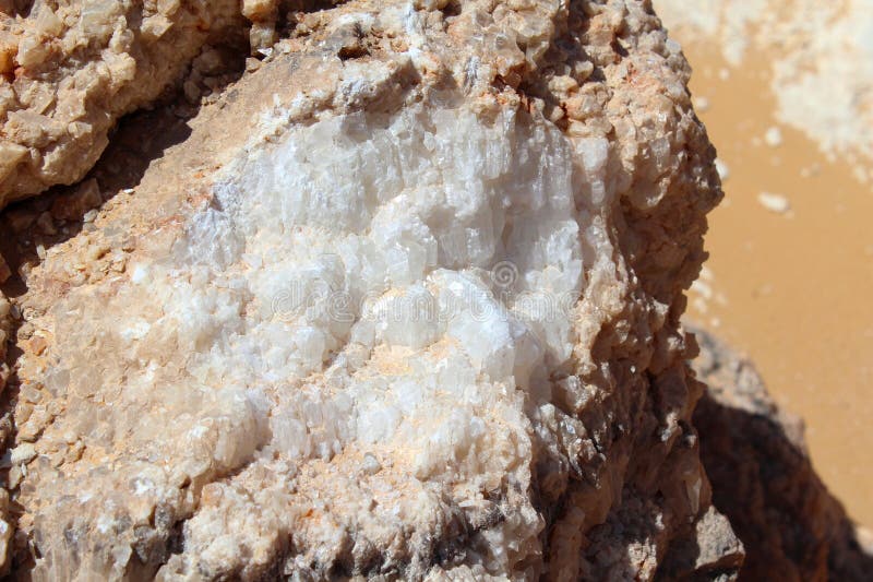 White and Transparent Rocks in Crystal Mountain in Farafra Oasis in ...