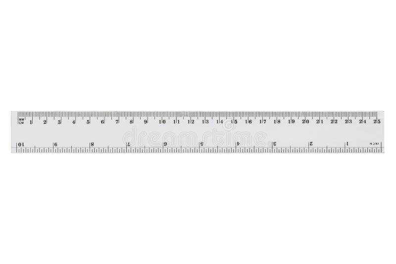White Transparent Ruler, Isolated on White, with Clipping Path Stock ...