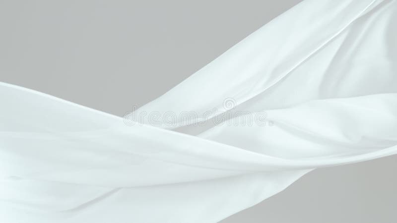 White Transparent Silk Fabric Flowing by Wind Stock Photo - Image of ...