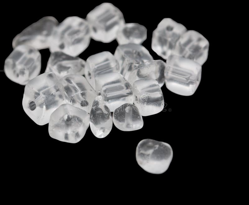 White Transparent Stones on a Black Background Stock Photo - Image of ...