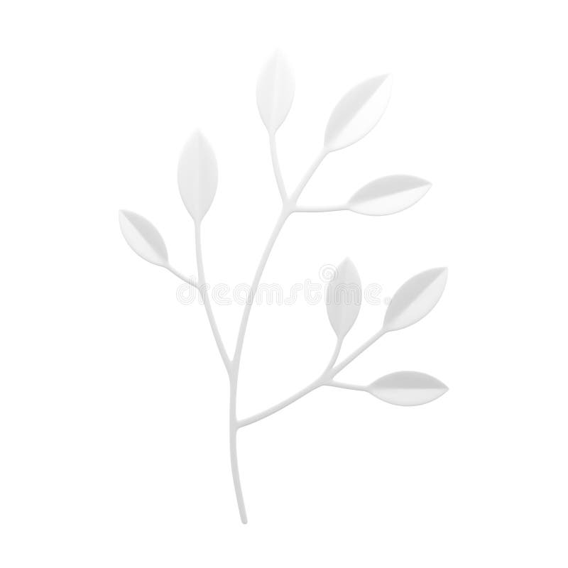 White Tree Branch Botanical Elegant Natural Plant Floristic Composition ...