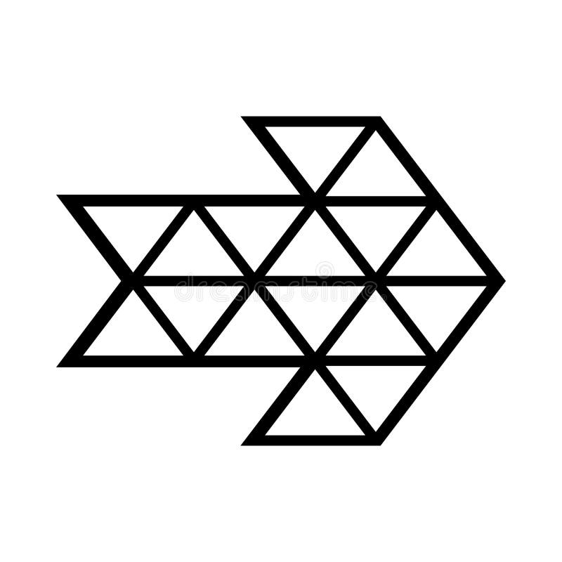 White Triangle Arrow Icon, Simple Style Stock Vector - Illustration of ...