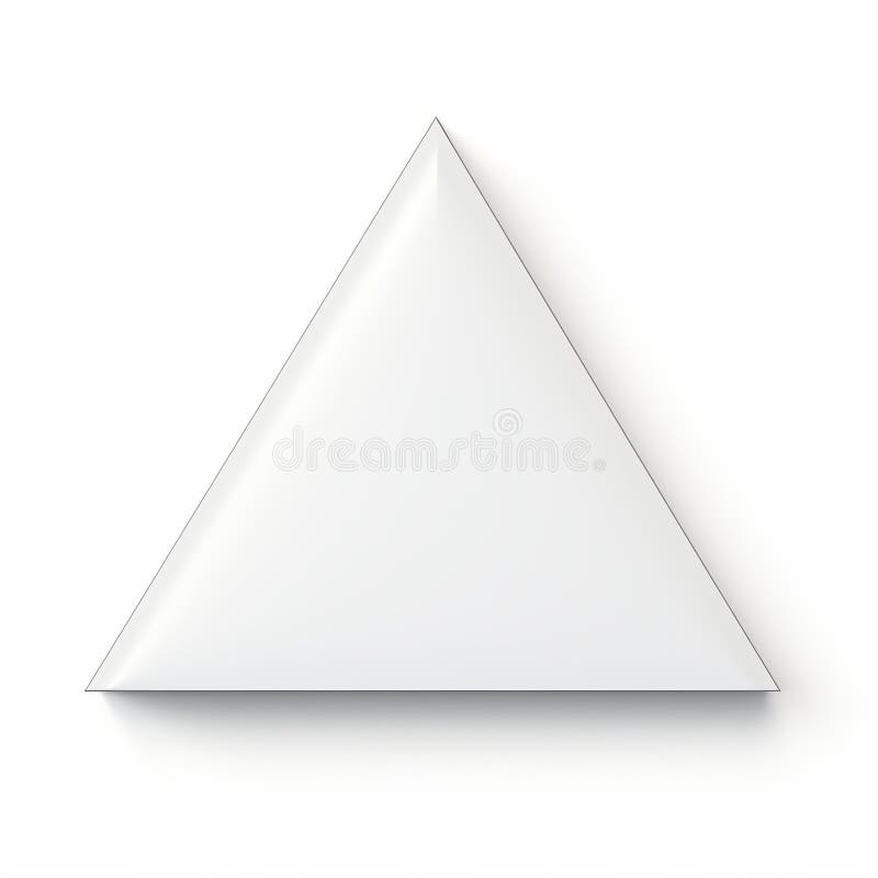 White Triangle on Background: Realistic Forms in Precisionist Style ...