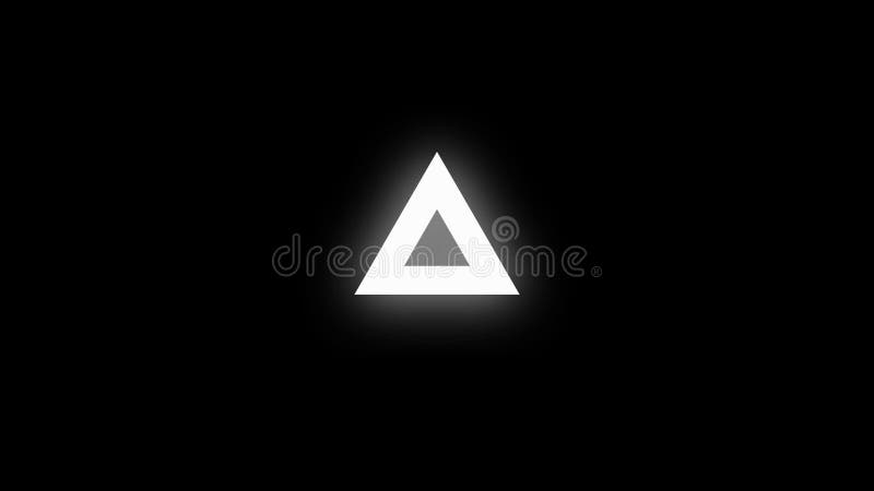 White Triangle and Colourful Circles on Black Background Stock Footage ...