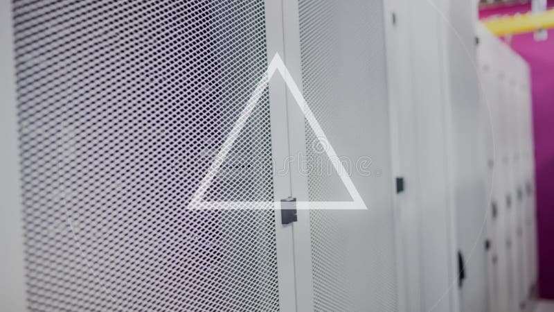 White Triangle Symbol Play on Bright Red Background Stock Footage ...