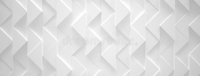 White Triangle Futuristic Installation 3d Illustration Stock ...