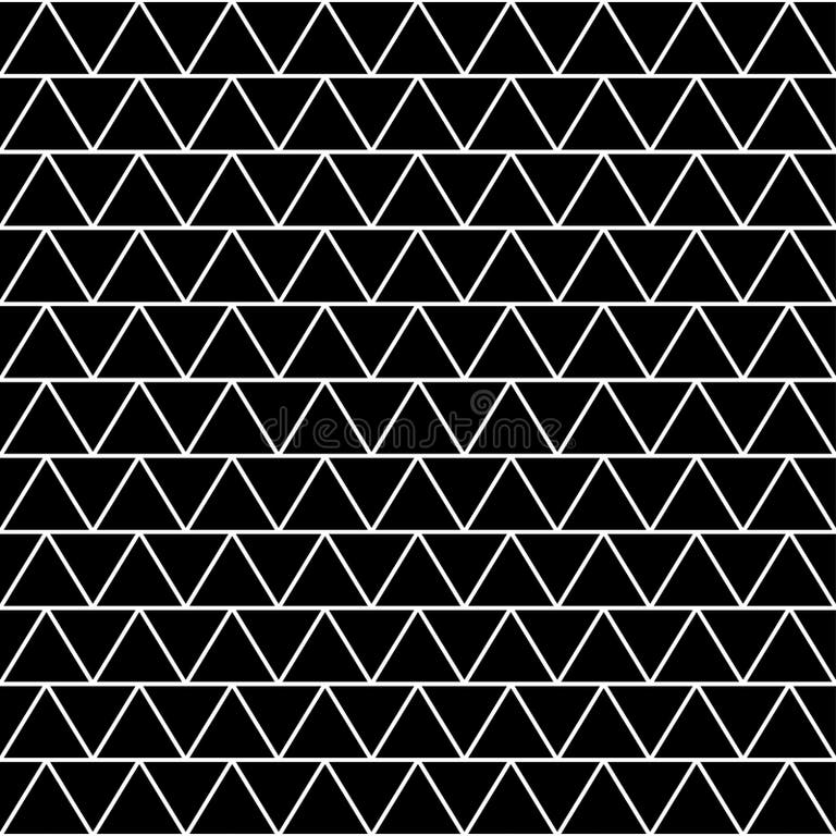 White Triangle Japanese Seamless on Black Background. Vector ...