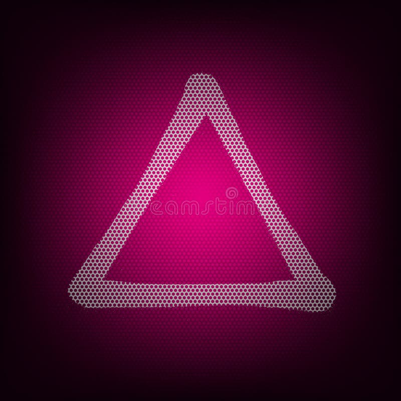 White Triangle Painted with White Spray Paint. Vector Illustration ...