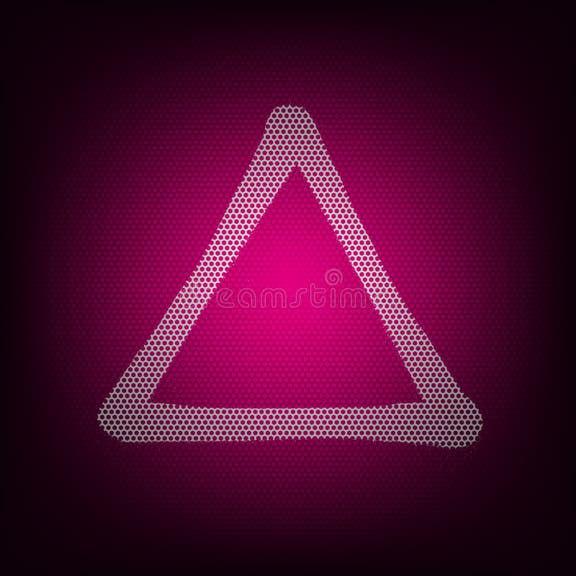 White Triangle Painted with White Spray Paint. Vector Illustration ...