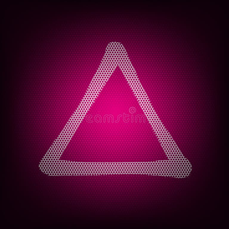 White Triangle Painted with White Spray Paint. Vector Illustration ...