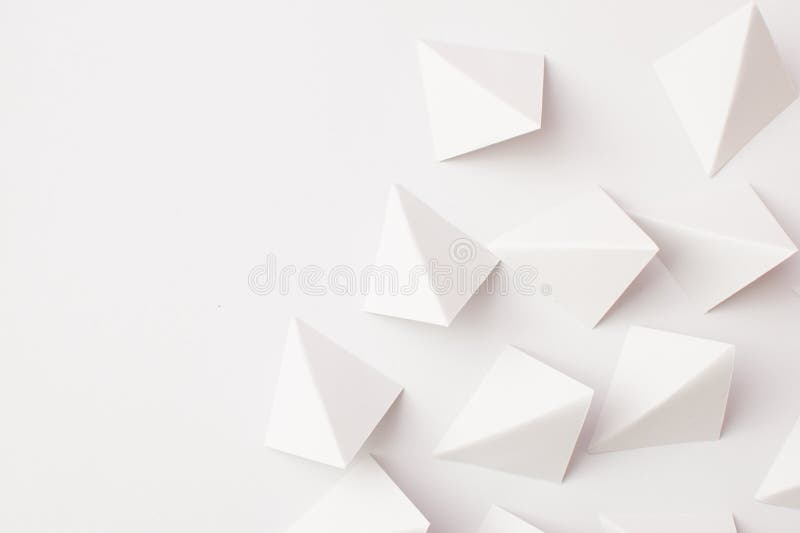 White Triangle Shapes on White Background Stock Image - Image of modern ...