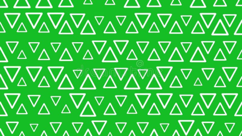 White Triangle Shapes Pattern on Green Screen Background Stock Video ...
