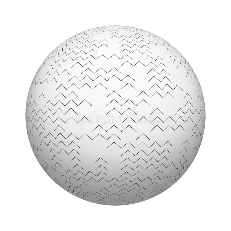 White Triangle Tiles Texture Pattern on Ball or Sphere Shape Isolated ...