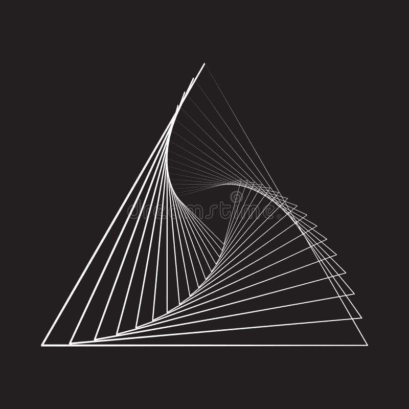 White Triangle Vector Shape Style for Design Element of Monochrome ...