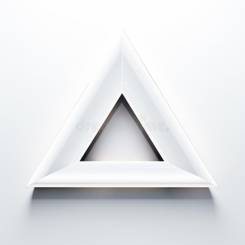 White Triangle with Shadow on Textured Background - Realistic ...