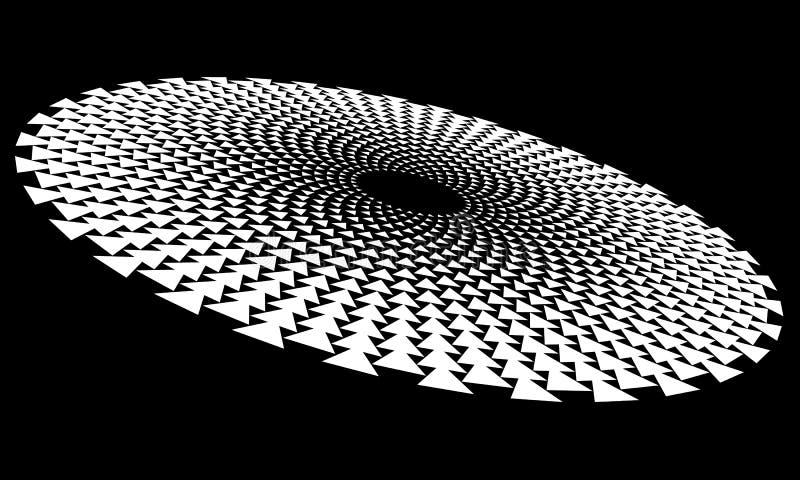 White Triangles in Circle As Background or Icon, Logo. Abstract Dotted ...