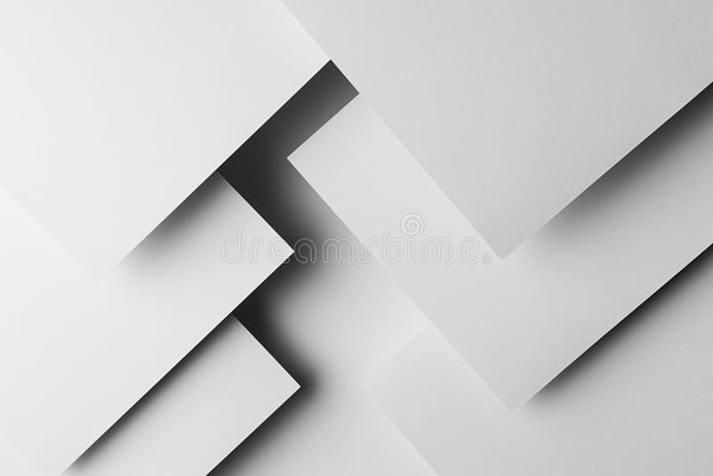 White Triangles Paper Surfaces Fly with Shadows, Stripes, Corners As ...