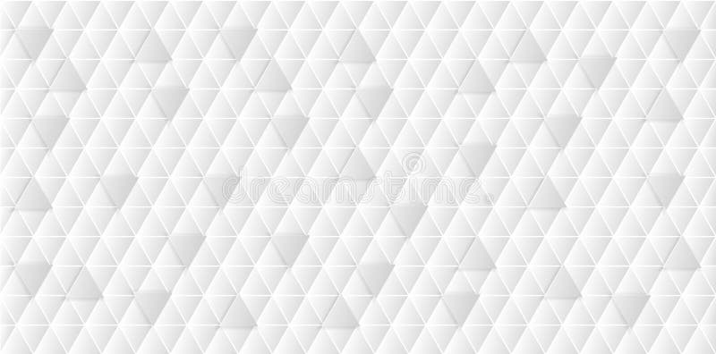 White Triangles Vector Background. Abstract Geometric Graphic with 3d ...