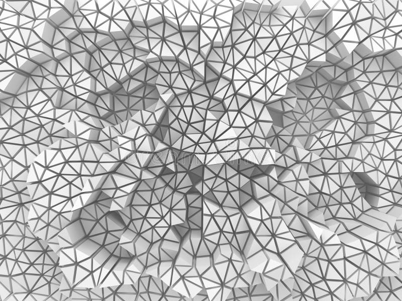 White Triangular Abstract Geometric Background Stock Illustration ...