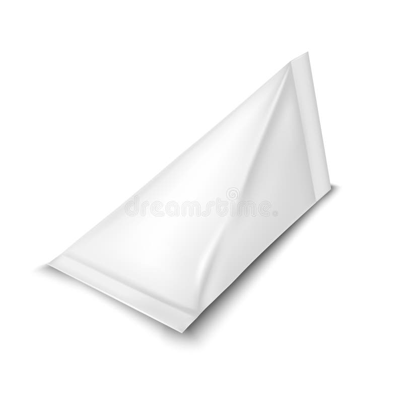 White Triangular Cardboard Package for Beverage, Juice and Milk Stock ...