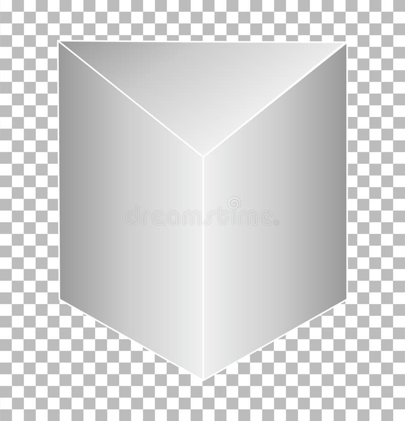 White Triangular Prism Isolated on Transparent Background. Stock ...