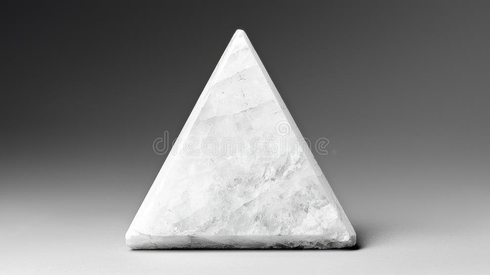 A White Triangular Prism with a Rough Texture. Stock Photo - Image of ...