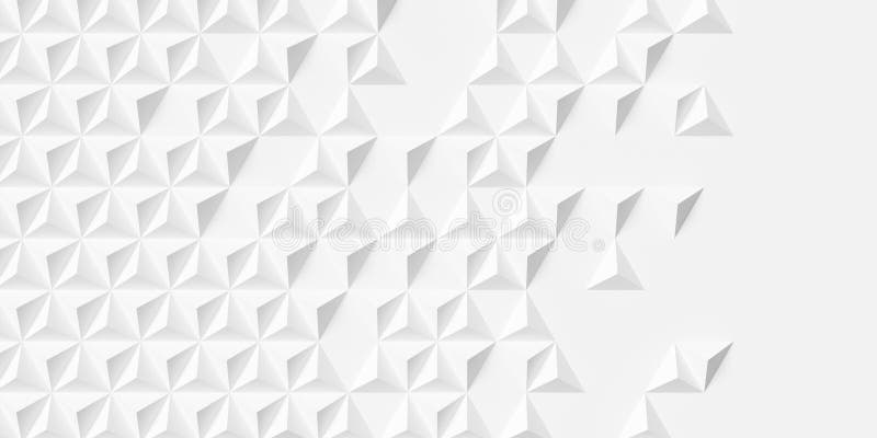 White Triangular Pyramids Background Wallpaper Banner Fading Out Stock ...