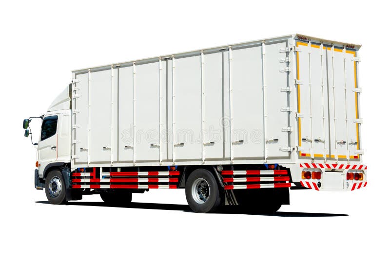 White Truck on White Background. Shipping Container. Freight Truck ...