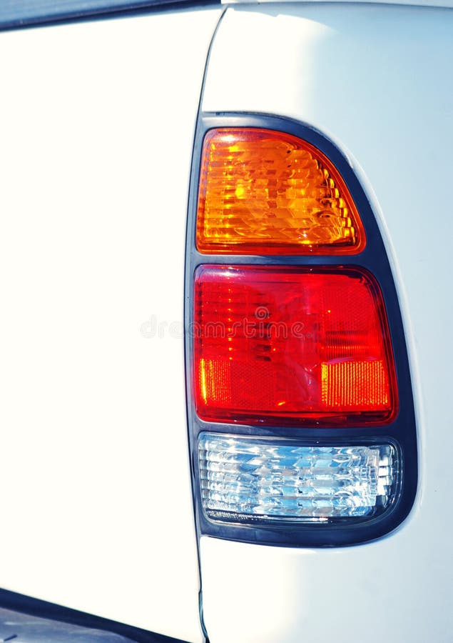 White Truck Tail Light stock photo. Image of reflector - 4793418