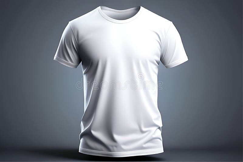 A White Tshirt with a Blank Label on it Stock Illustration ...