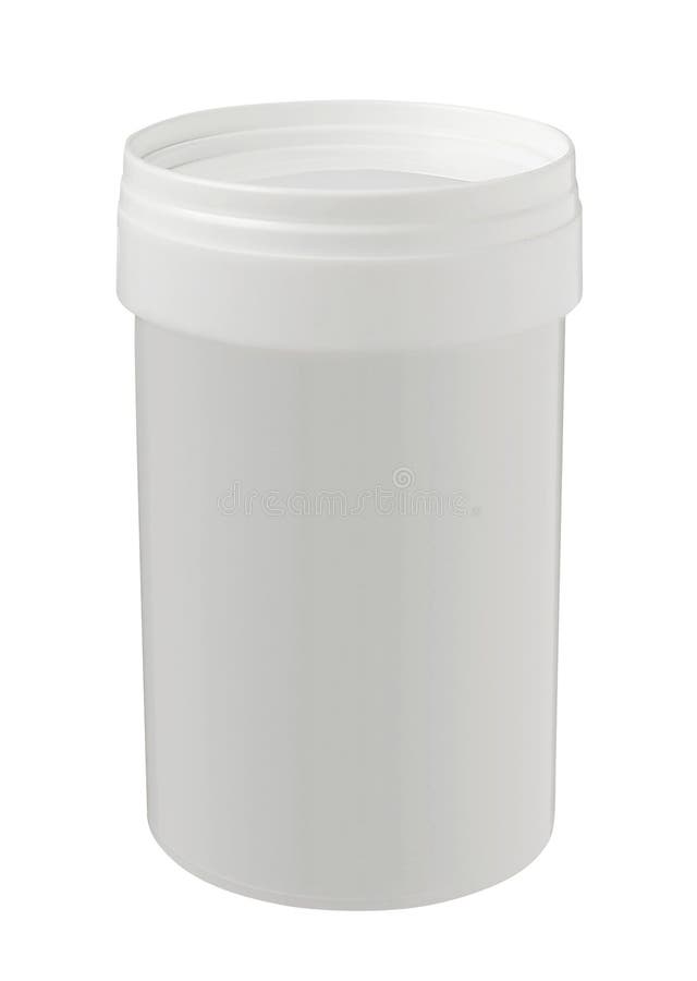 White Tub Paint Plastic Bucket Container. Stock Image - Image of ...