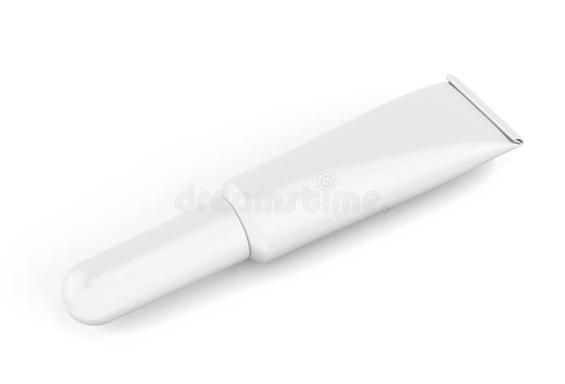 White tube. 3d. stock illustration. Illustration of container - 63736458