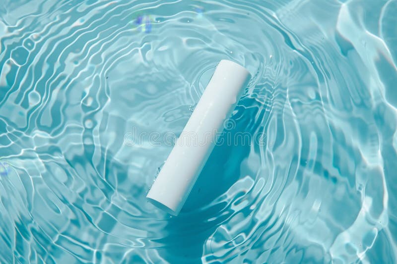 White Tube Floating in Water Stock Photo - Image of sunlight ...